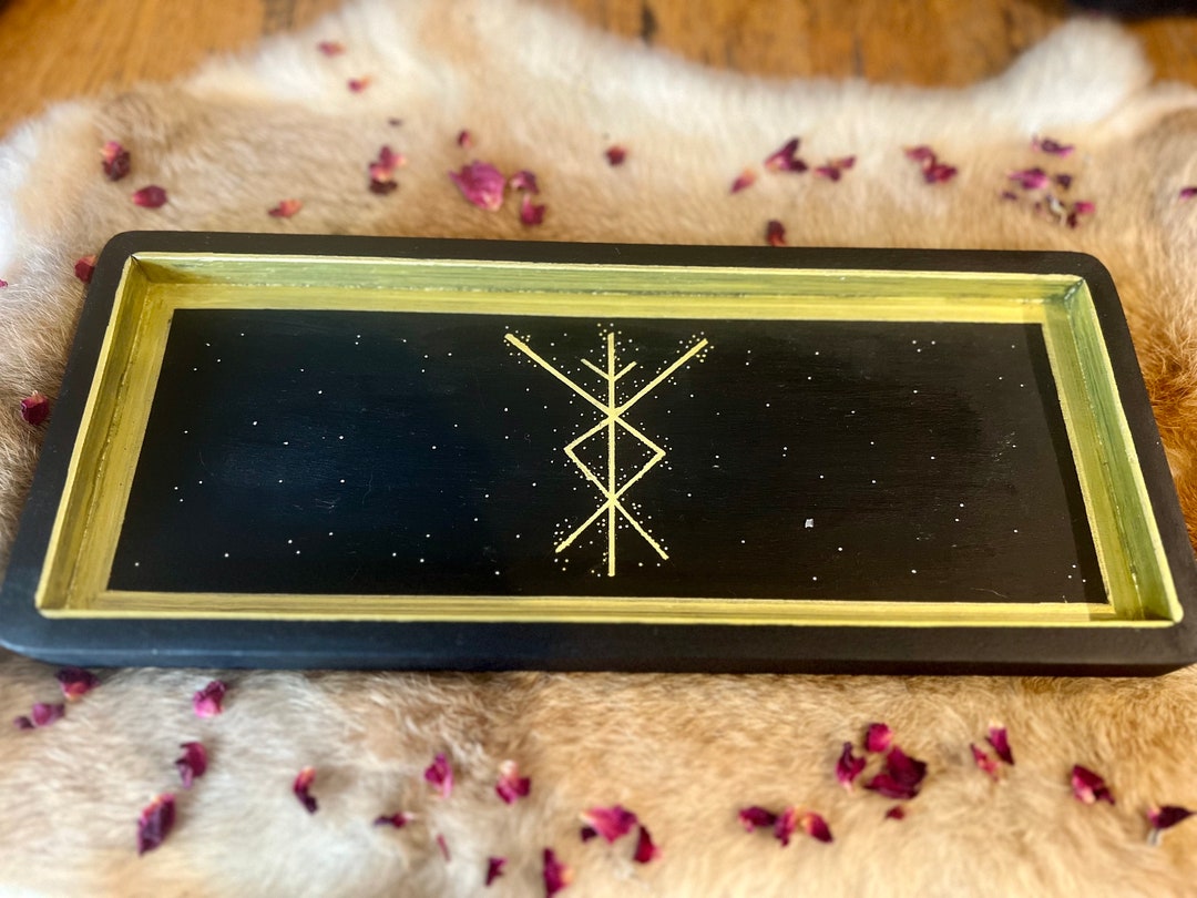 Runic Altar Tray | Prosperity | Altar Gift - Etsy