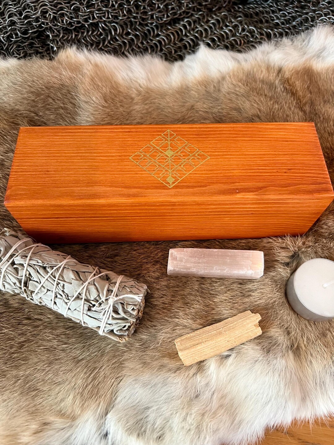 Handmade Runic Smudge Box Set | Yggdrasil Design - Etsy