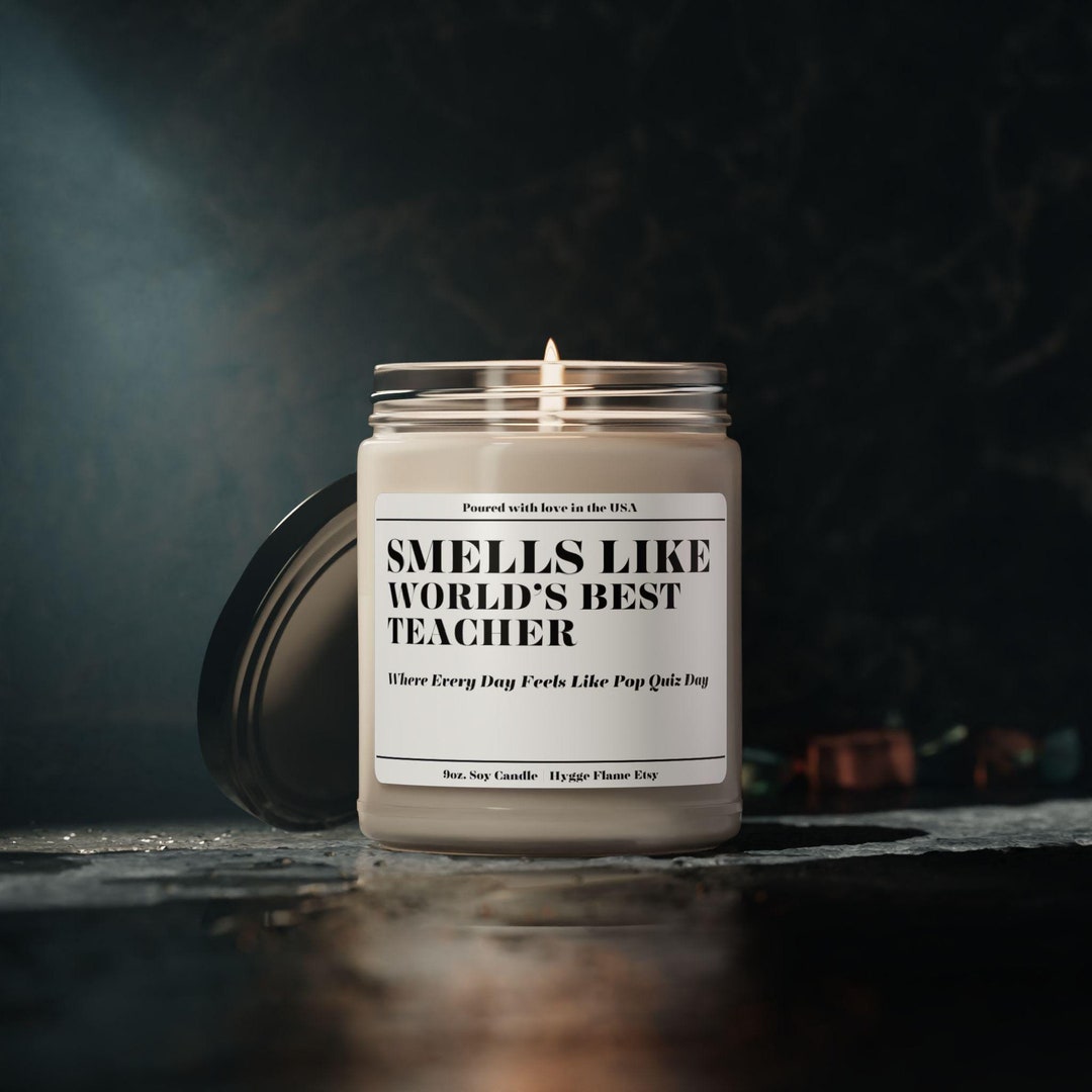 Gift for Teacher, Secret Santa, Teacher World's Best Candle, Gifts for ...