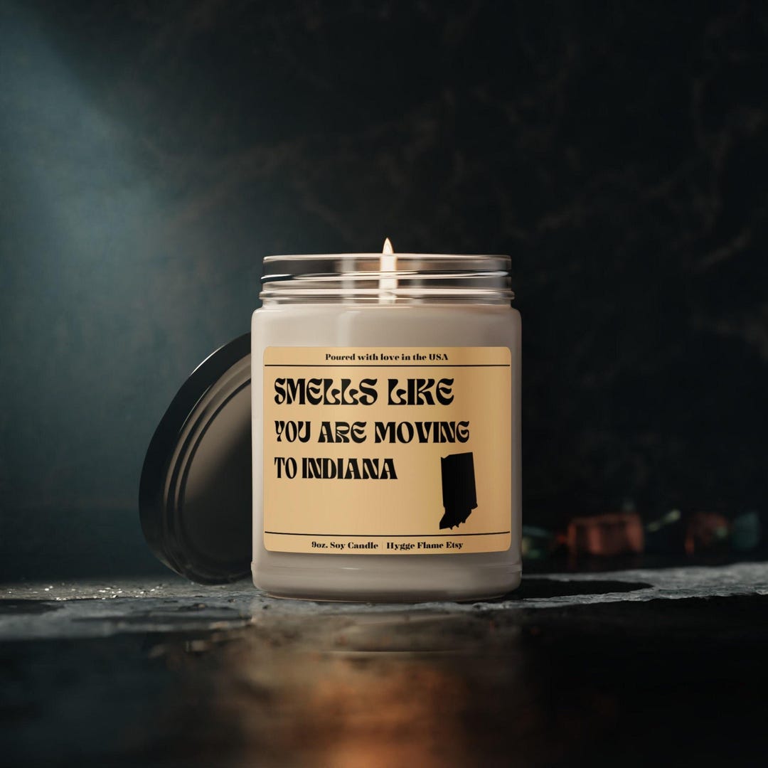 Indiana, Party Favor, Moving Away Candle, Moving Candle, Housewarming ...