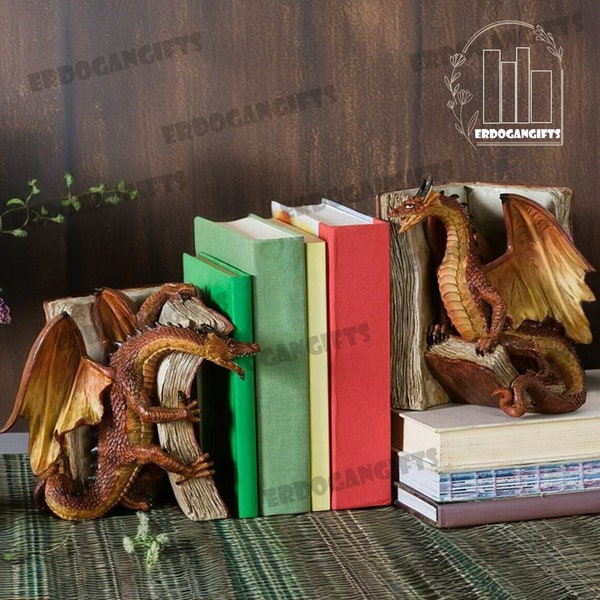 Dragon Bookends - Etsy