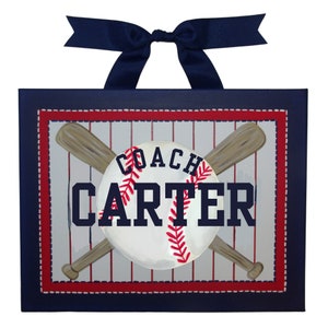 Personalized Baseball Coach Name Sign | Teacher Name Sign | Baseball ...