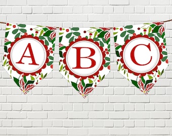 Printable Christmas Holiday Themed Letters for (Download Now) - Etsy