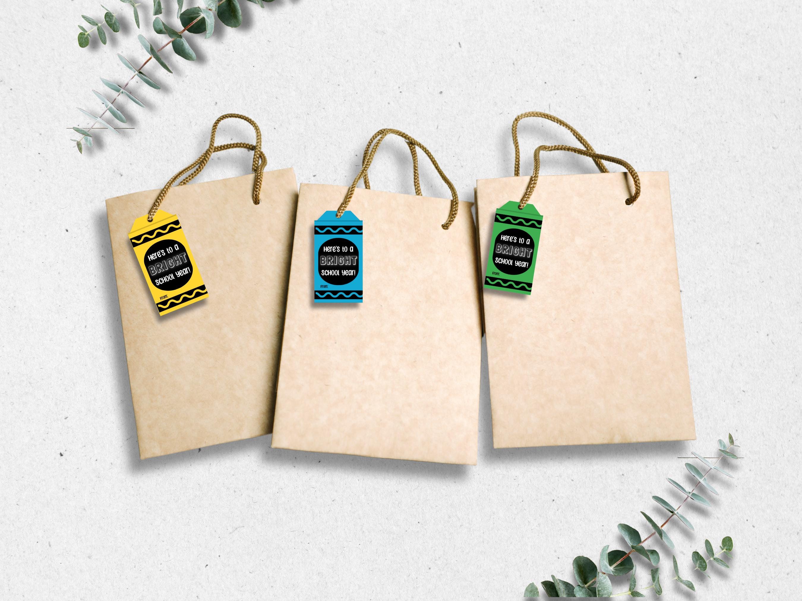 Back to School Tag Printable First Day of School Crayon Gift Tag ...