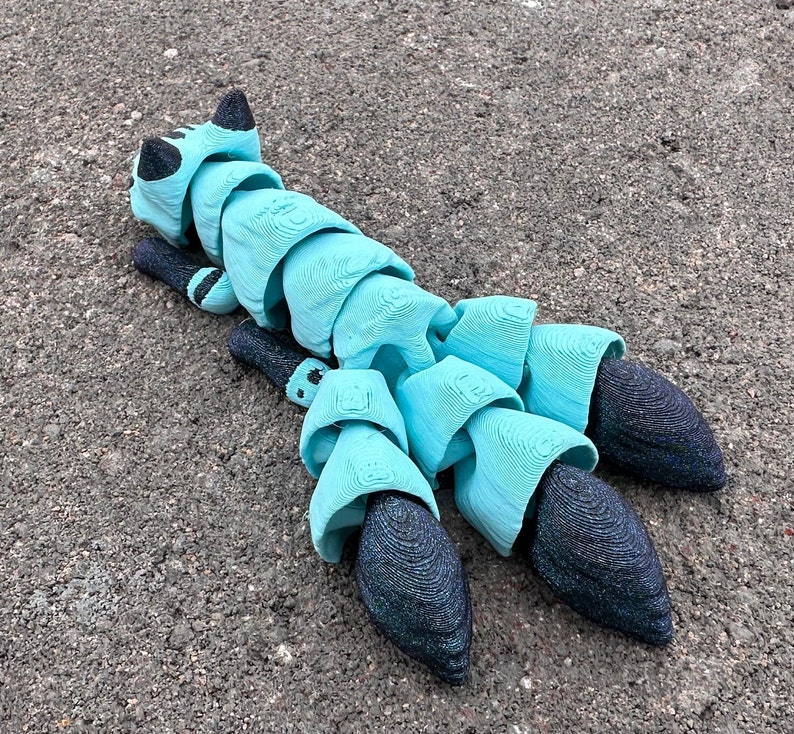 3D Arctic Baby Kitsune Flexi, Fidget - Etsy