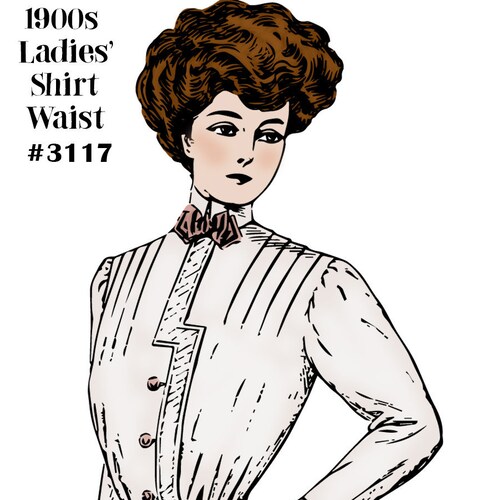 1900s Vintage Sewing Pattern 1908 Ladies' Shirt Waist | Etsy Australia