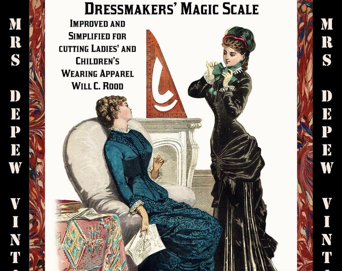 Antique 1800s Rood Dress Makers' Magic Scale Tailor System Paper ...