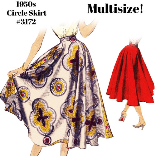 Vintage Sewing Pattern Ladies' 1950s Easy to Sew Circle - Etsy