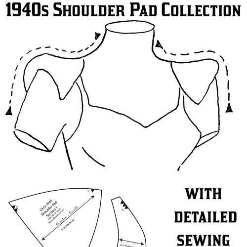 1940s Shoulder Pad Vintage Sewing Pattern Collection and - Etsy