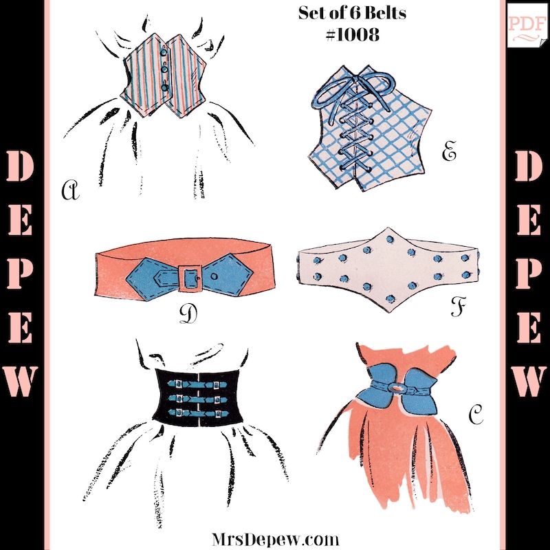 1950s Cummerbund Pattern - Etsy