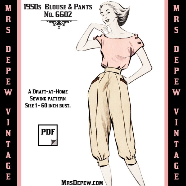 Cigarette Pants Sewing Pattern - Etsy
