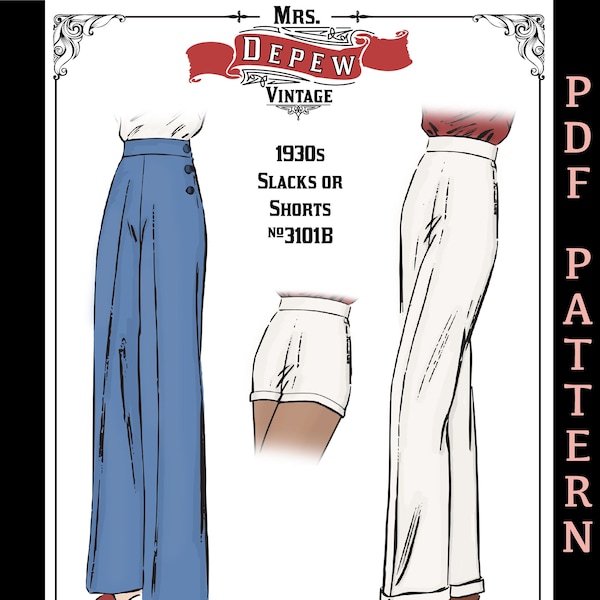 Sailor Pants Pattern - Etsy