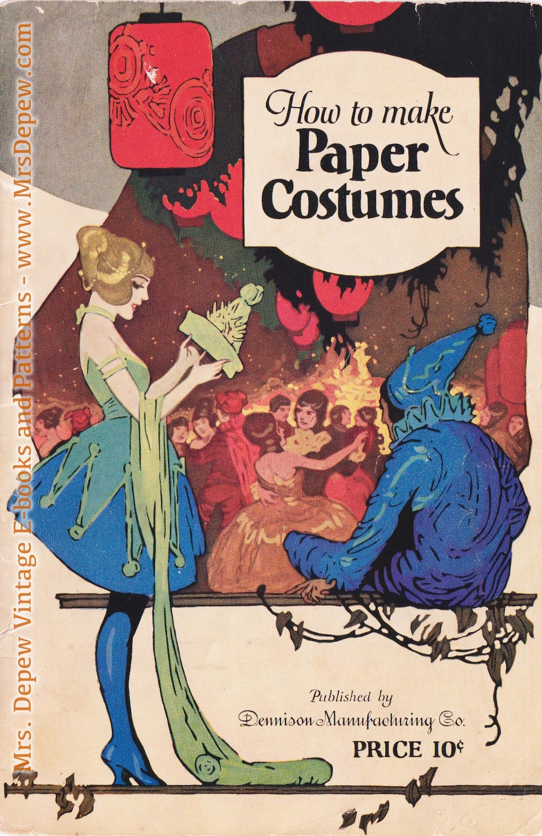 1922 Vintage Halloween Craft Book How to Make Crepe Paper Costumes ...