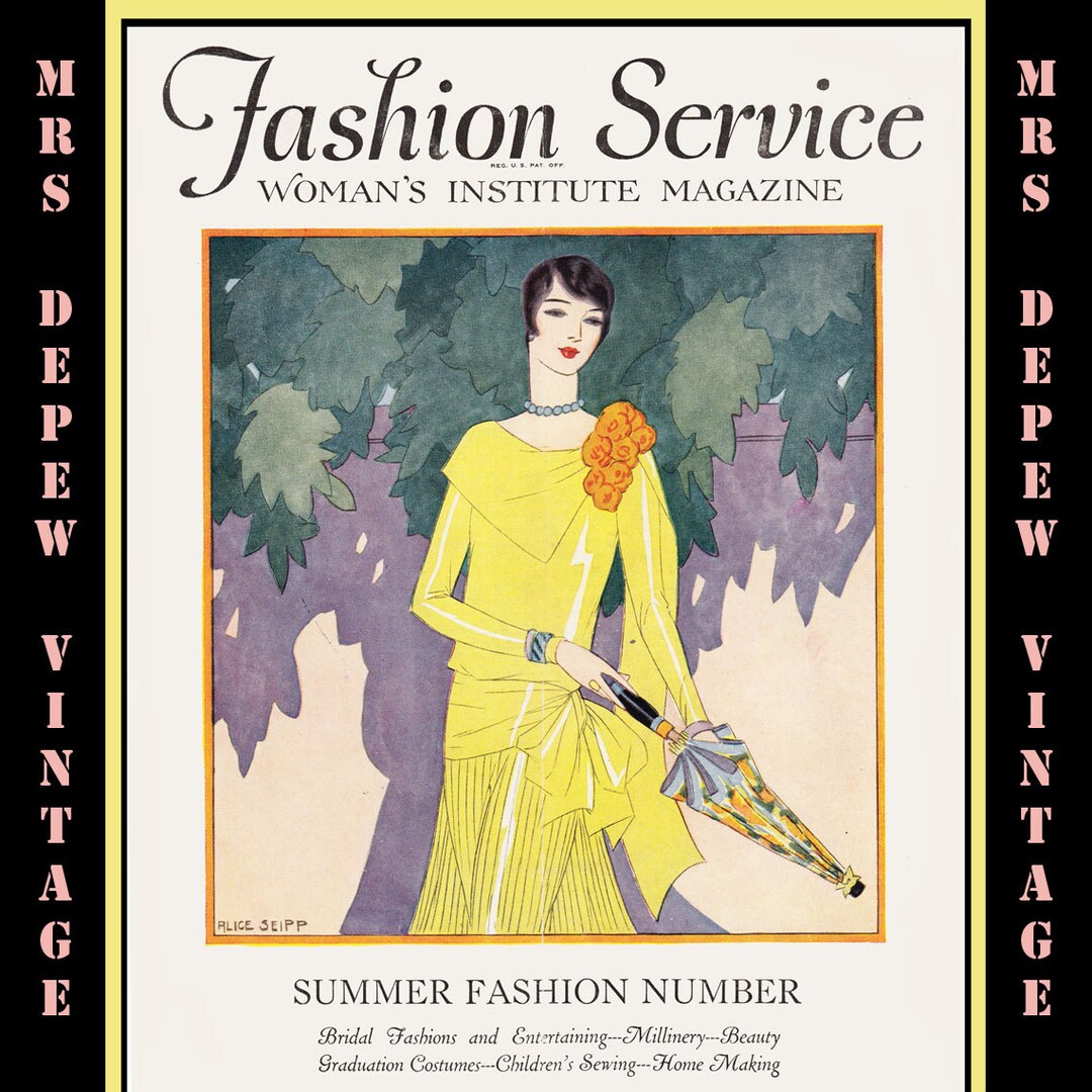 Vintage Sewing Magazine May 1928 Fashion Service Dressmaking Sewing and ...