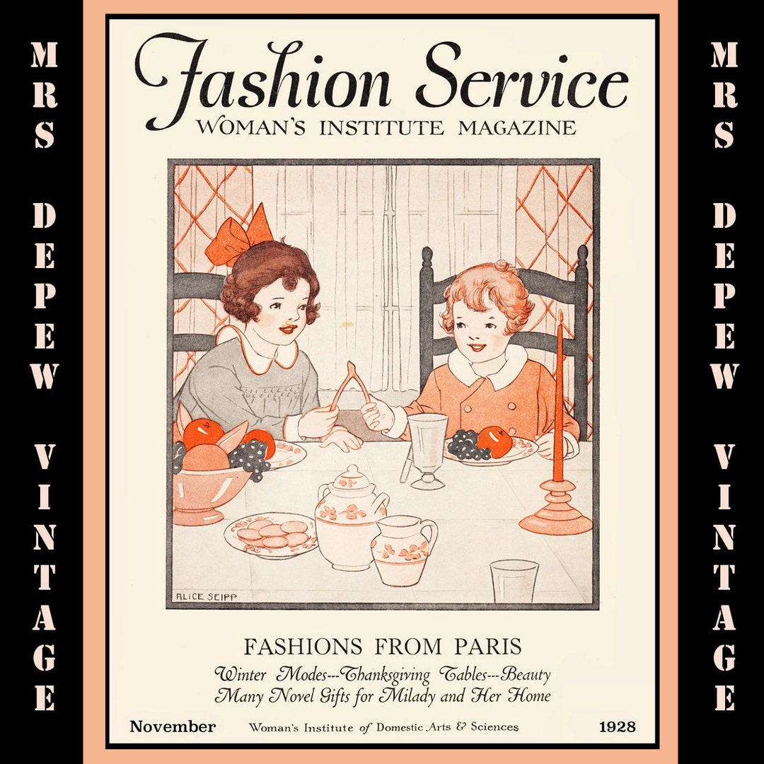 Vintage Sewing Magazine November 1928 Fashion Service Dressmaking ...