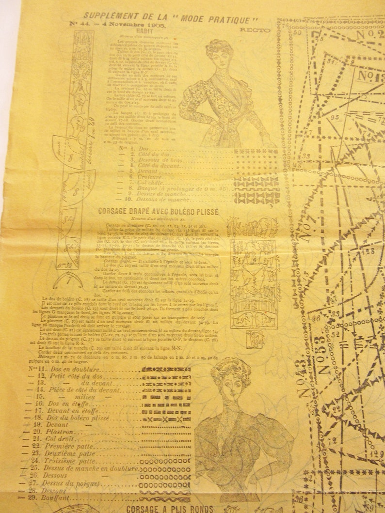 Rare Antique French Magazine La Mode Pratique With Multi | Etsy