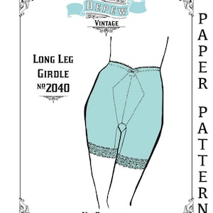 Vintage Style Shapewear Sewing Pattern Long Leg Girdle #2040 S-M-L-G ...