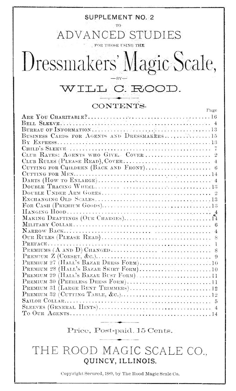 Antique 1800s Rood Dress Makers' Magic Scale Tailor System - Etsy