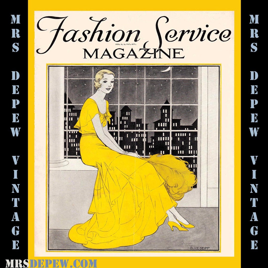 Vintage Sewing Magazine September 1931 Fashion Service Dressmaking ...