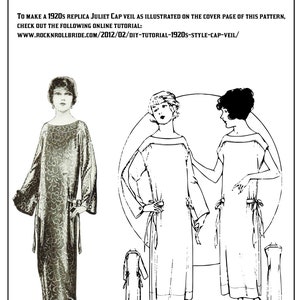 Multisize Vintage Sewing Pattern Ladies' 1920s Dress or Wedding Gown ...