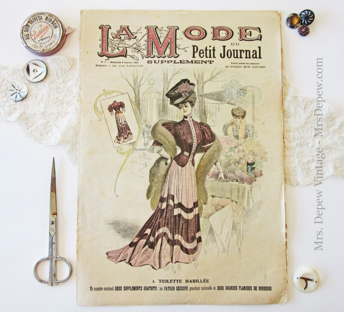 Rare Antique French Magazine La Mode Du Petit Journal No. 1 6 - Etsy
