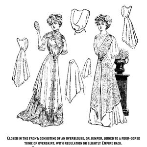 1908 Vintage Sewing Pattern 1900s Ladies' Tunic Over-blouse 3179 ...