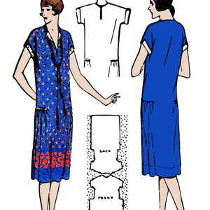 Vintage Sewing Pattern 1920s Multisize One Hour Dress Full-sized # 3118 ...