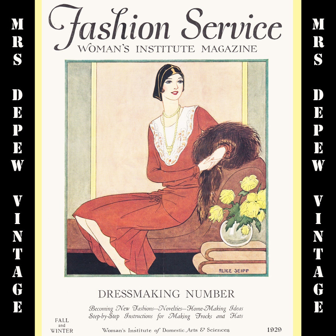 Vintage Sewing Magazine Fall & Winter 1929 Fashion Service Dressmaking ...