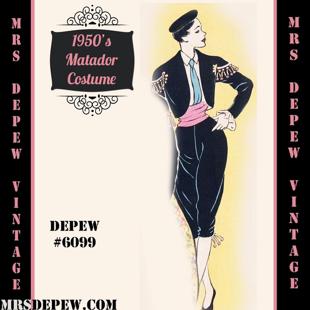 Vintage Sewing Pattern Template & Scale Rulers 1950s Costume Matador ...