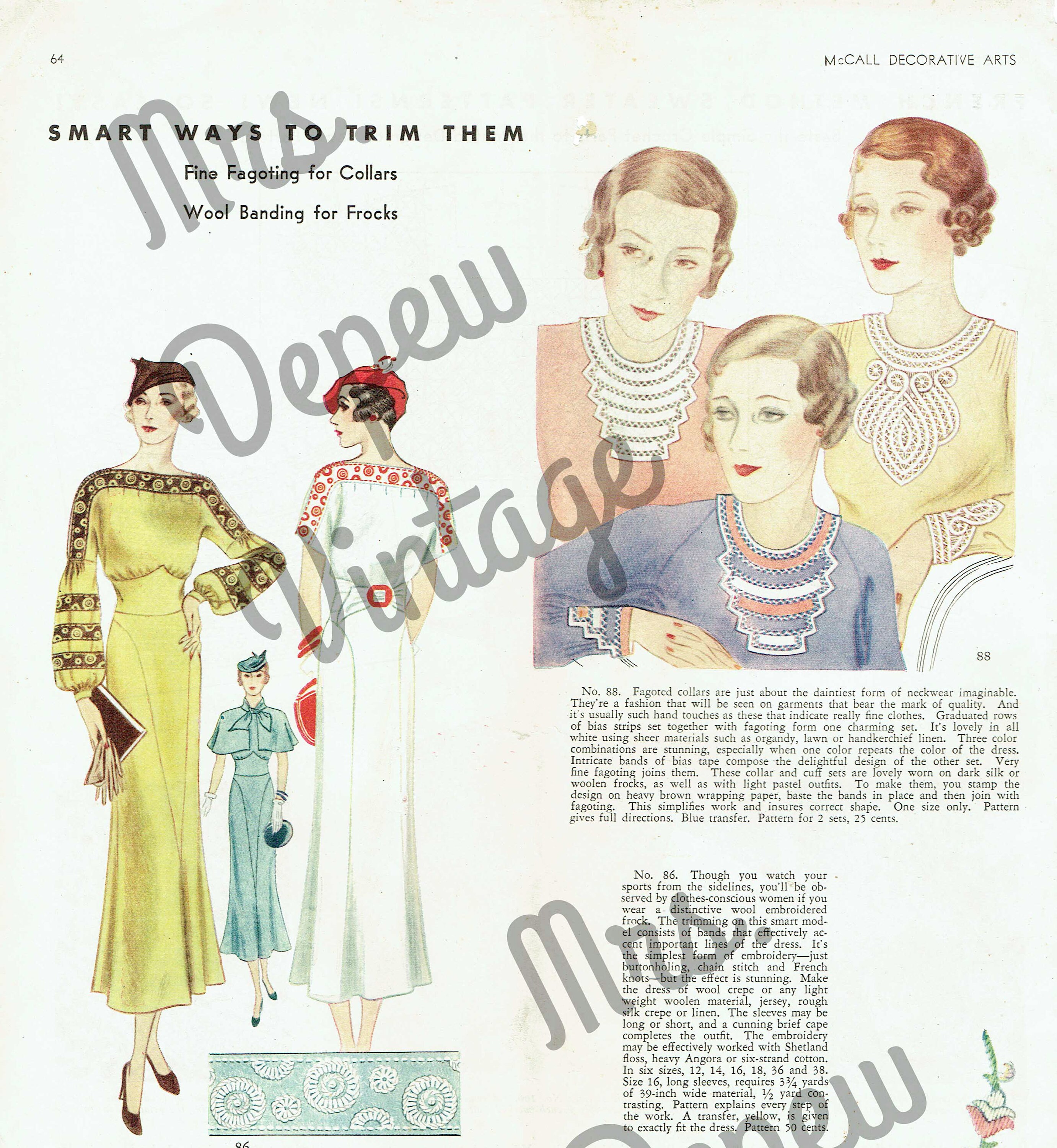Vintage Sewing Pattern Catalog Mccall Fashion Book Summer 1933 April ...