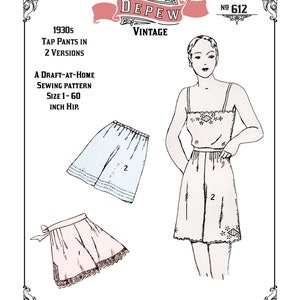 Vintage Sewing Pattern Template & Scale Rulers 1930s French Tap Pants ...