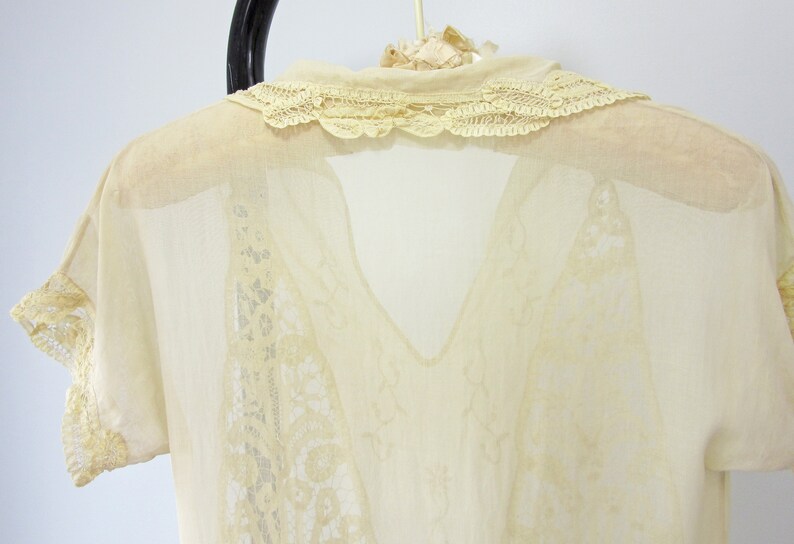 Vintage Ladies' 1920s Cotton Lawn and Lace Flapper Dress | Etsy