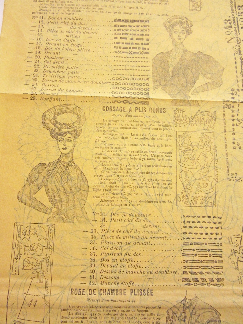 Rare Antique French Magazine La Mode Pratique With Multi | Etsy