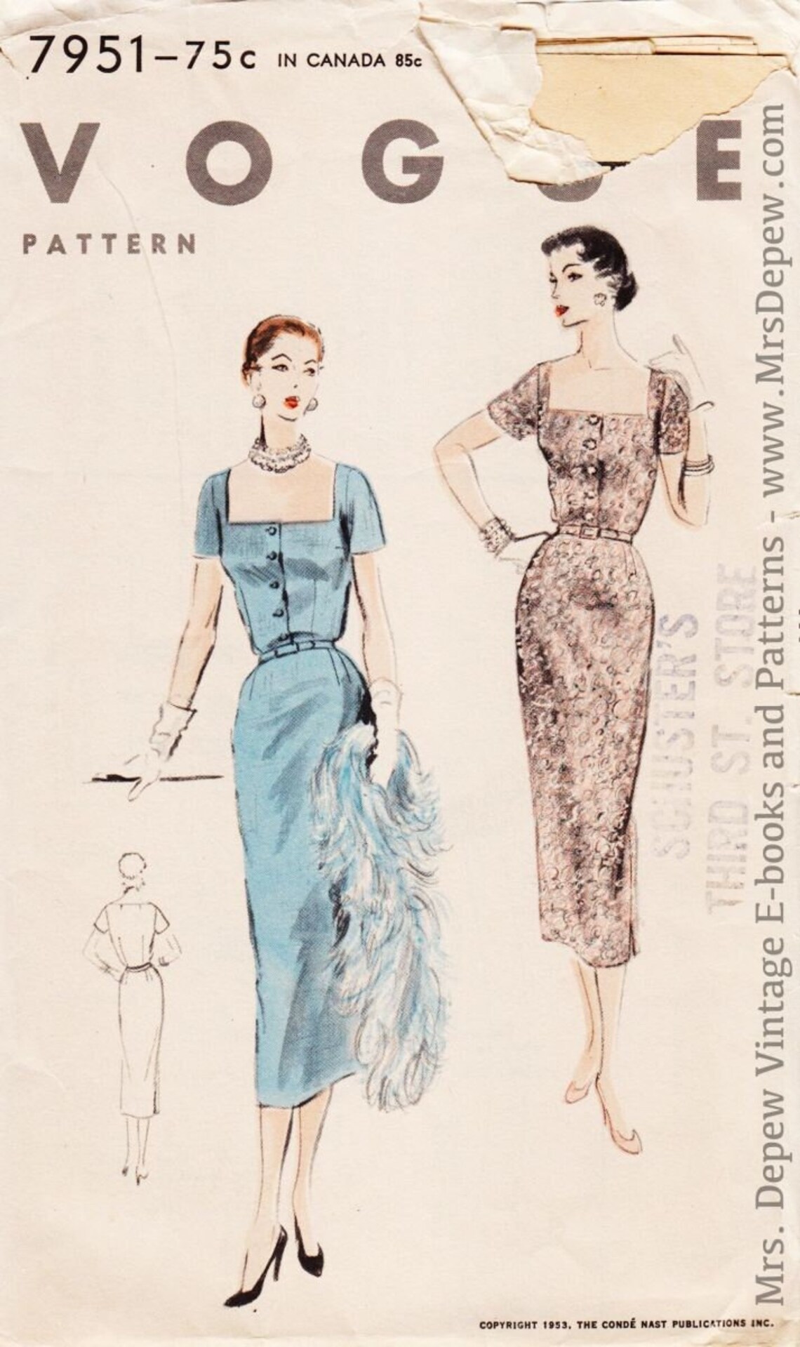 Rare Vintage Sewing Pattern Ladies' Cocktail or Day Dress - Etsy