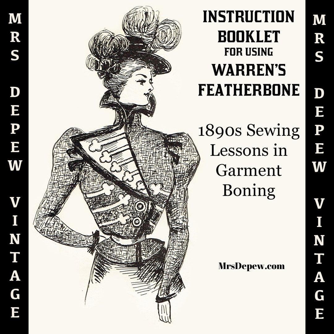 Warren's Featherbone Instruction Booklet Dressmaking Sewing Boning - E ...