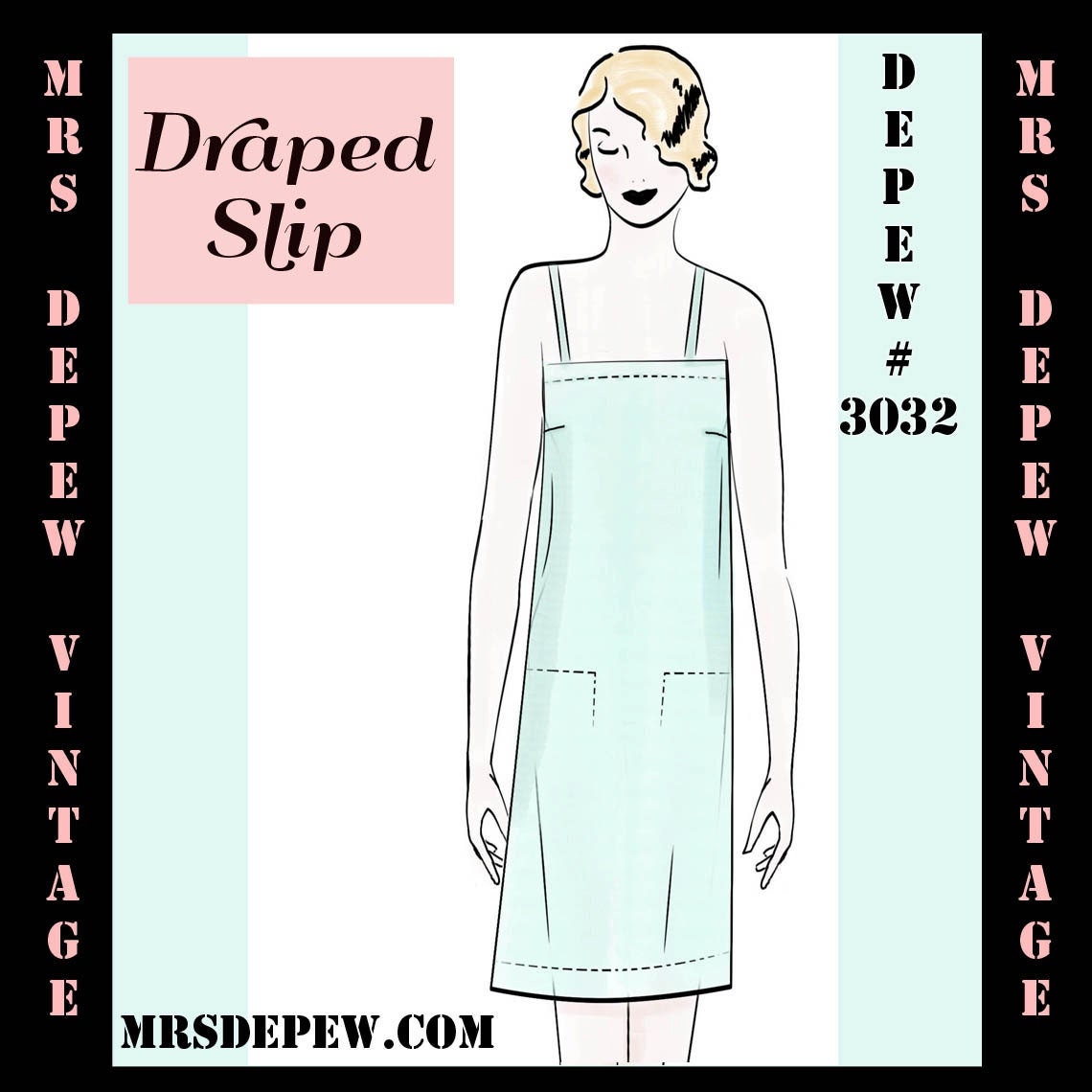 Vintage Sewing Pattern 1920's Flapper Draped Slip 3032 - Etsy