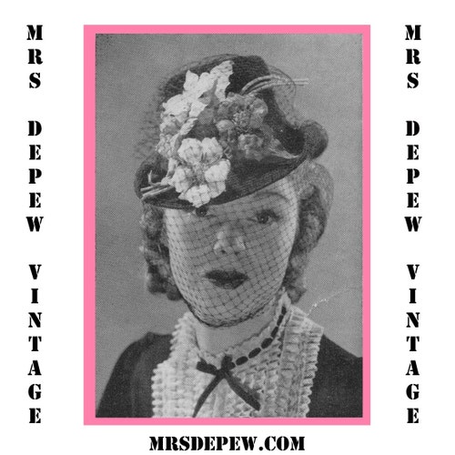 Vintage Crochet Pattern 1930's Gimp Hat Pattern the - Etsy