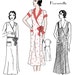 Multi Size Vintage Sewing Pattern 1930s Ladies' Wrap Dress #3073- 32 34 ...