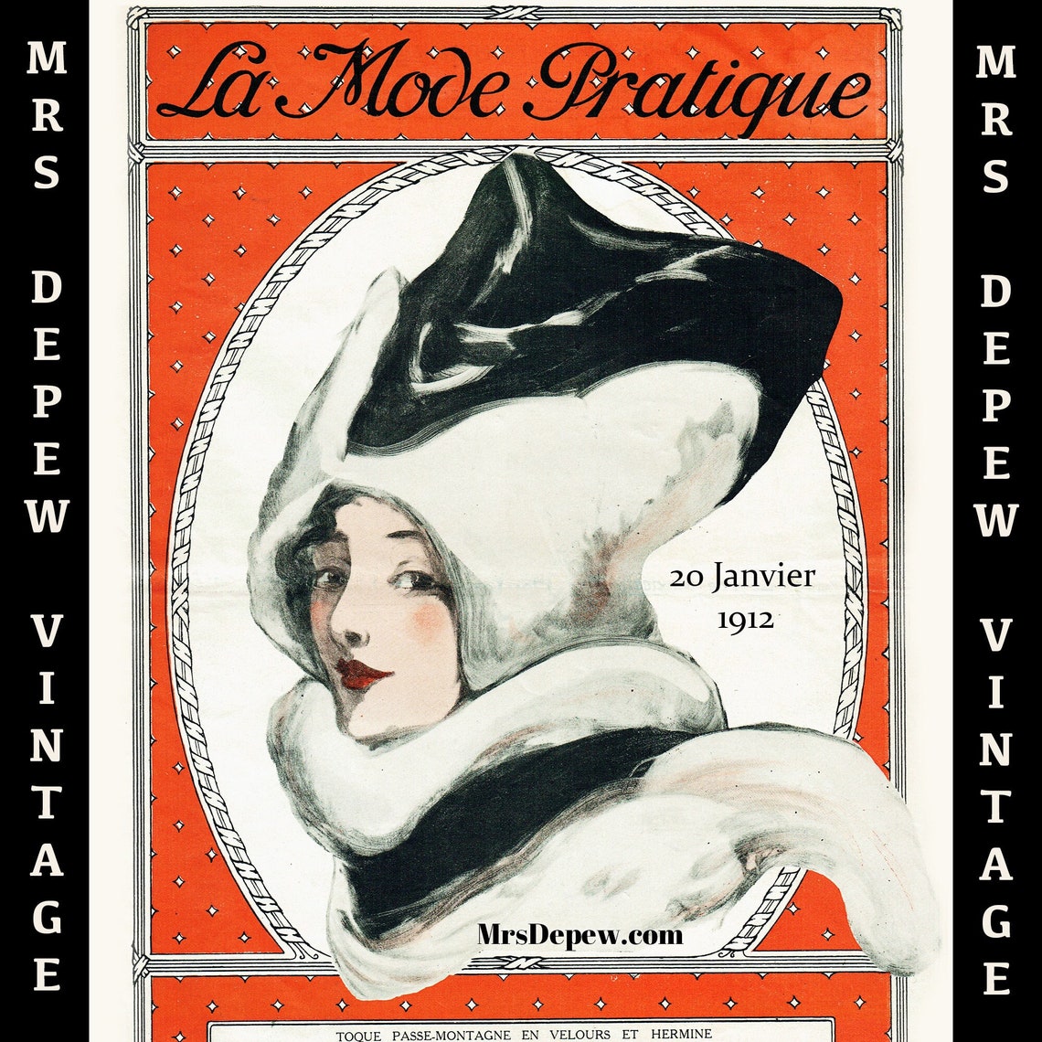 Antique French Magazine La Mode Pratique 20 January 1912 Featuring ...