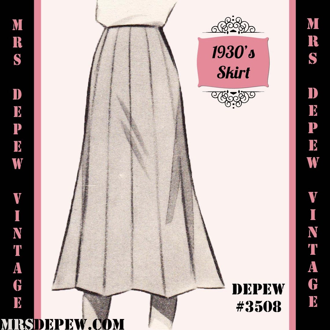 Vintage Sewing Pattern Template & Scale Rulers 1930s 1940s A-line Skirt ...