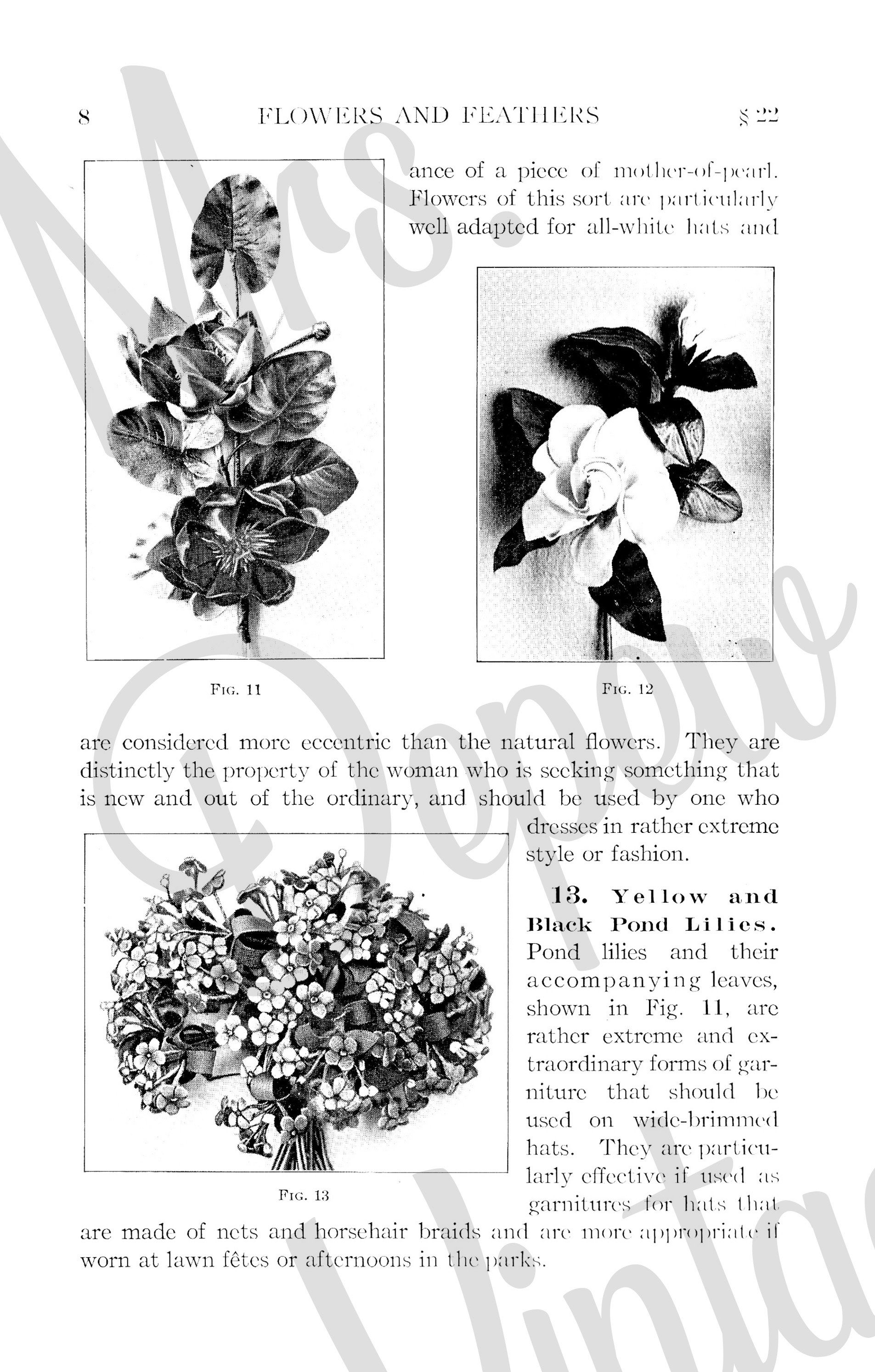 Vintage Woman's Institute Millinery Book 1910s Flowers and | Etsy