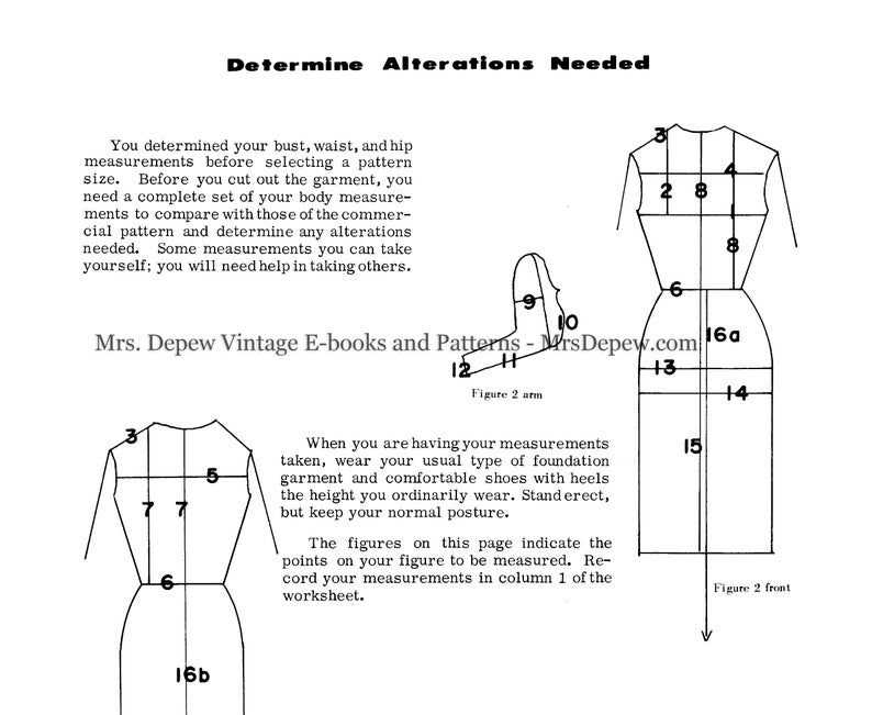 Vintage Sewing Pattern Alteration Lesson Booklet Margaret Groseclose ...
