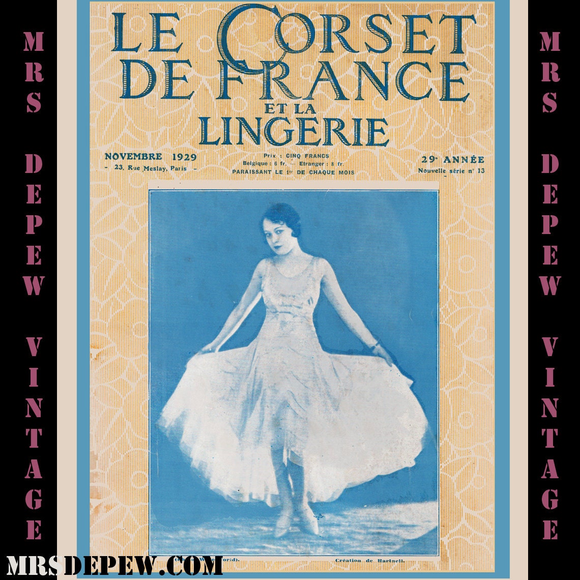 Vintage Lingerie Magazine le Corset De France Et La | Etsy