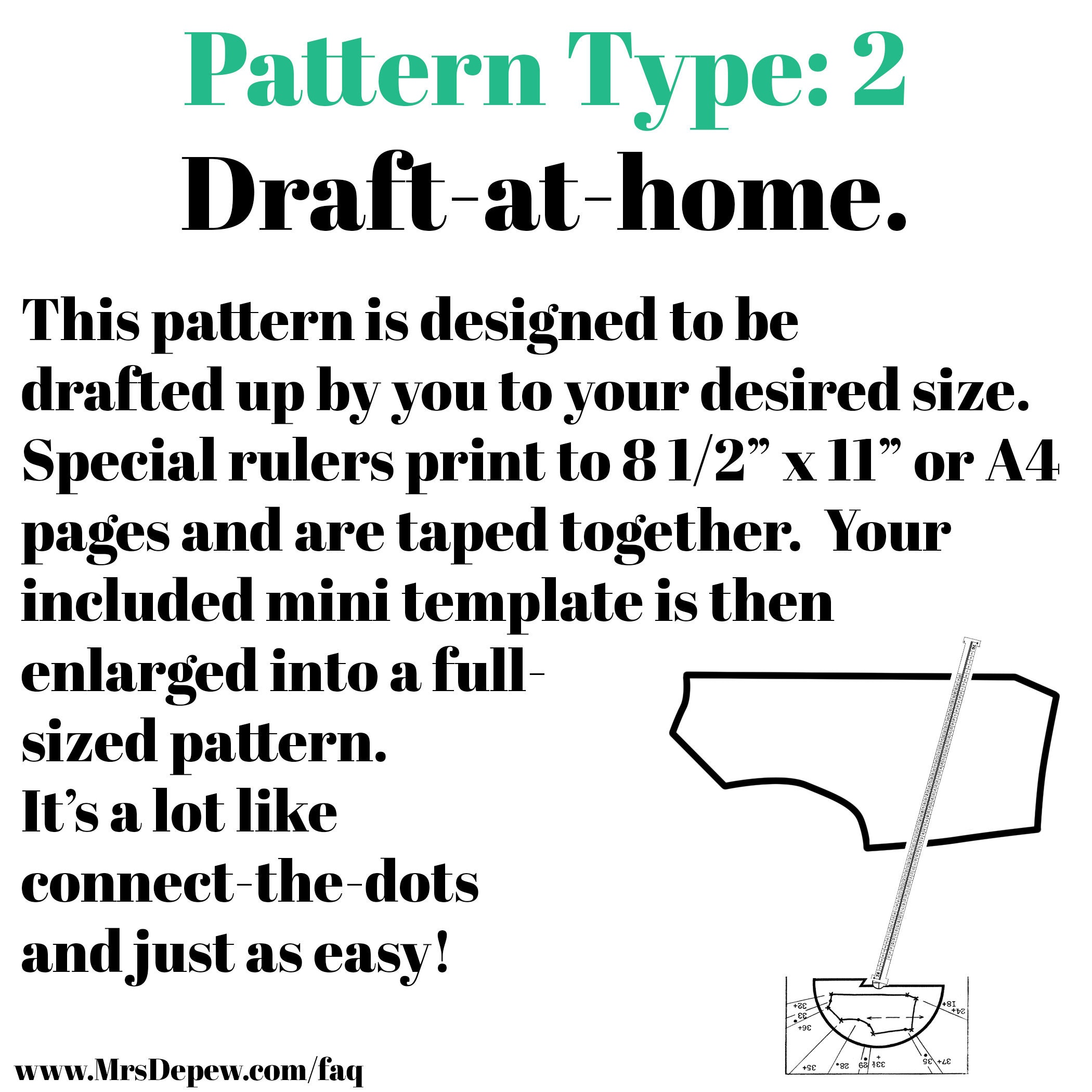 Vintage Sewing Pattern Template & Scale Rulers 1960's Bullet Bra in Any ...