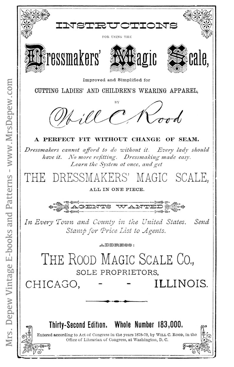 Antique 1800s Rood Dress Makers' Magic Scale Tailor System - Etsy