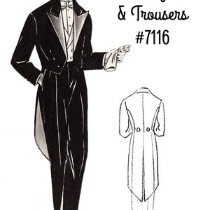 Pattern Template & Scale Rulers Menswear Vintage Sewing Pattern Men's ...