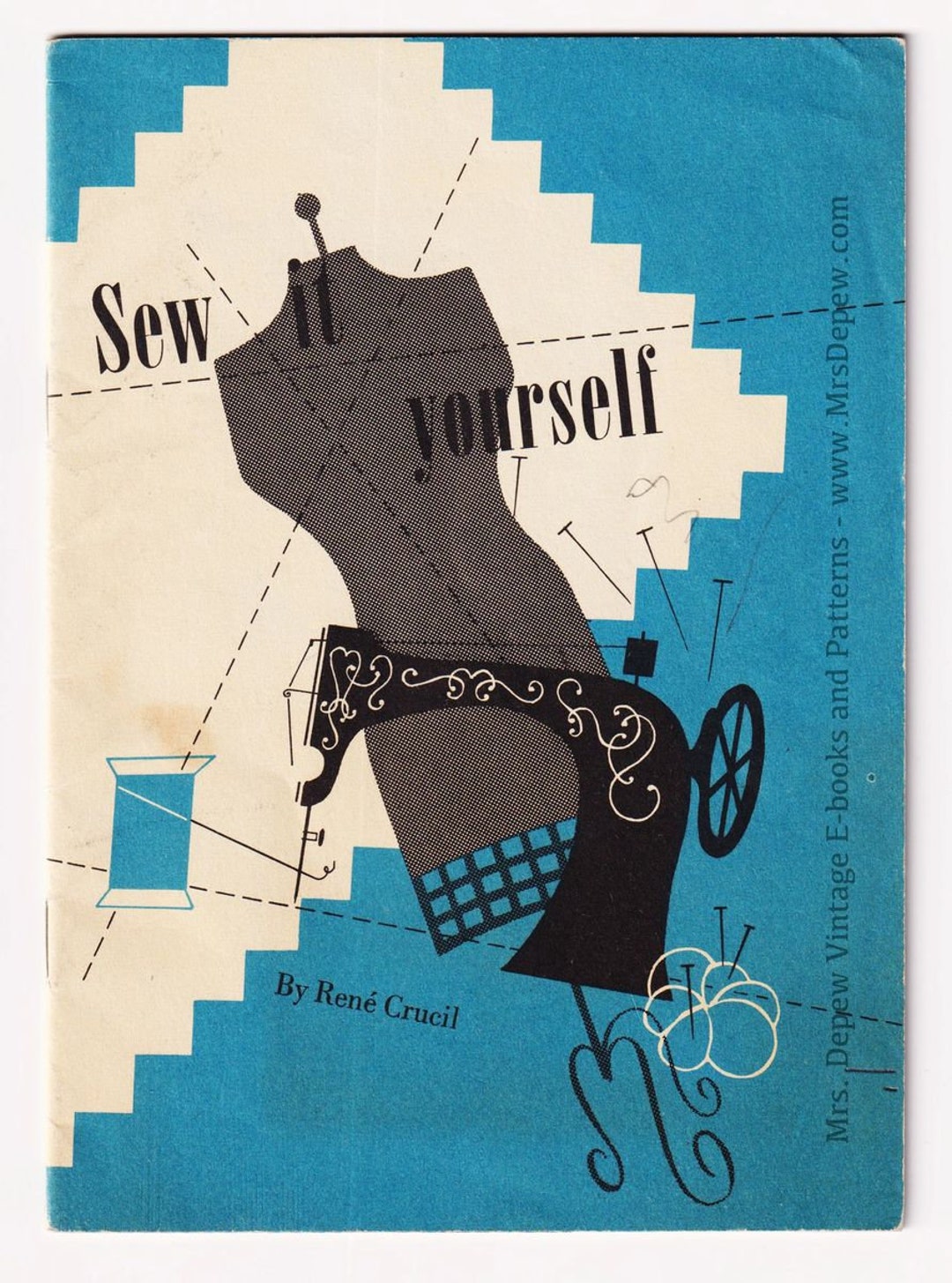 1950 Sew It Yourself Illustrated Vintage Sewing Booklet by René Crucil ...
