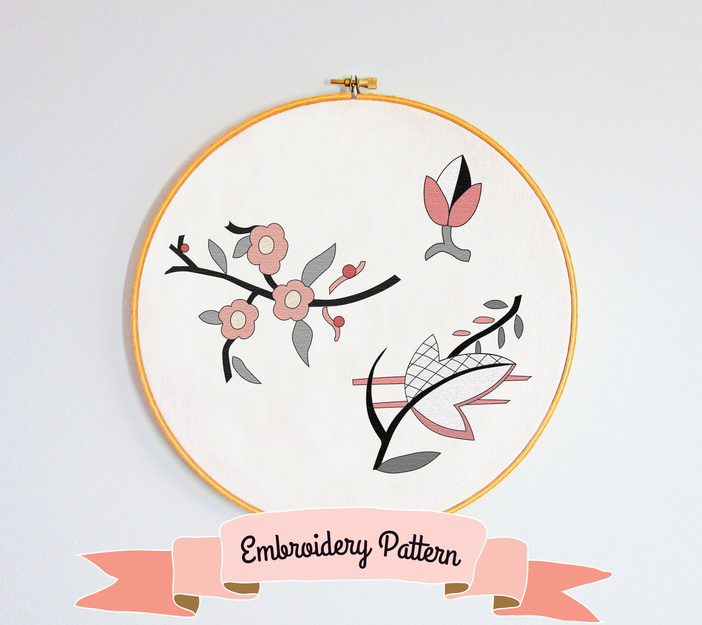 Vintage Style Embroidery Design Motifs for Embroidering Art | Etsy