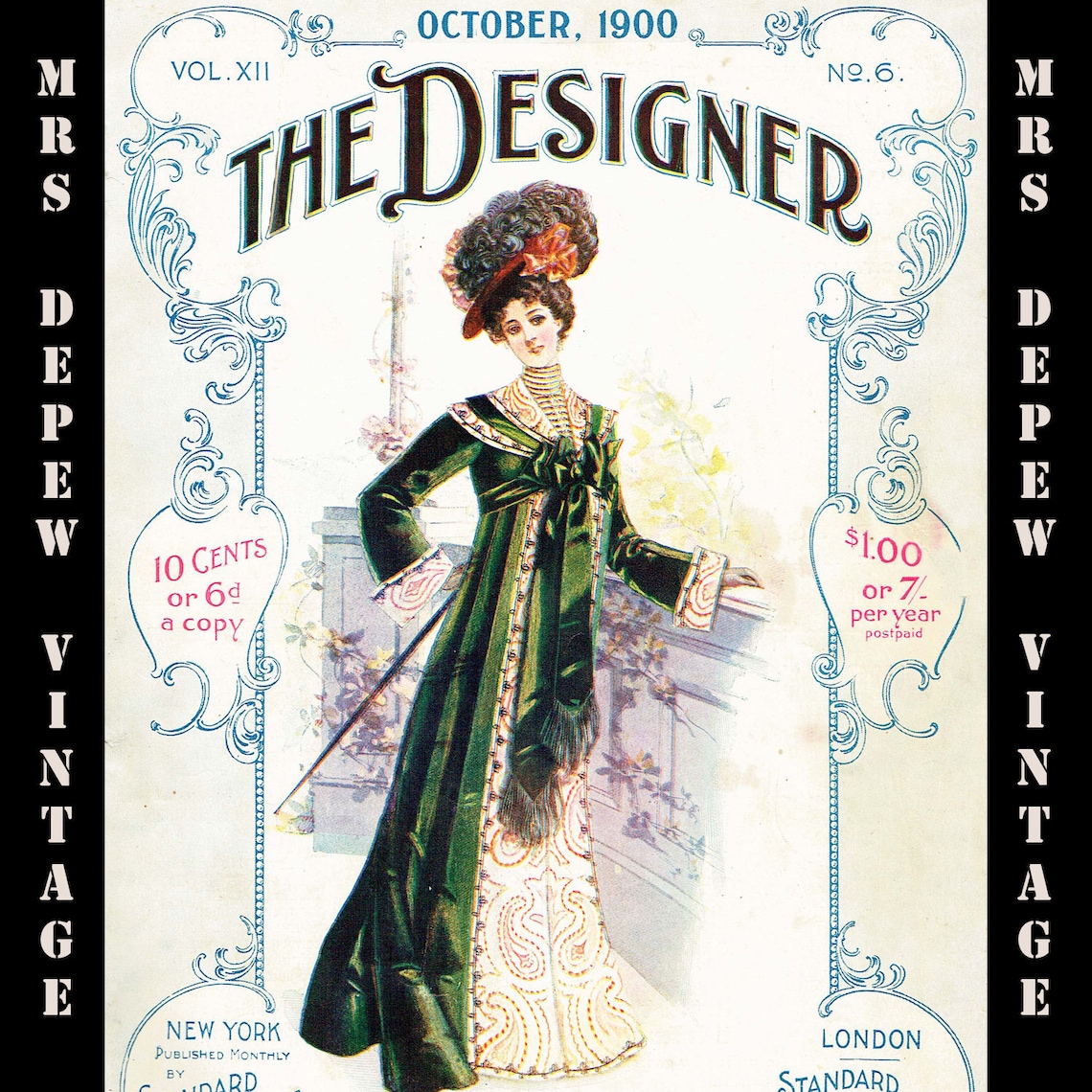 October 1900 the Designer Magazine Advertising Sewing Patterns, Corsets ...