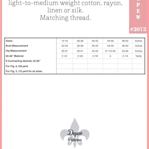 Multi Size Vintage Sewing Pattern 1930s Ladies' Wrap Dress #3073- 32 34 ...